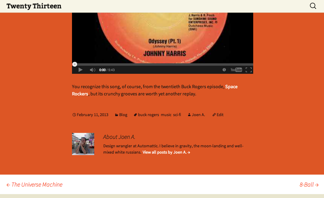 Twenty Thirteen Example – ThemeShaper