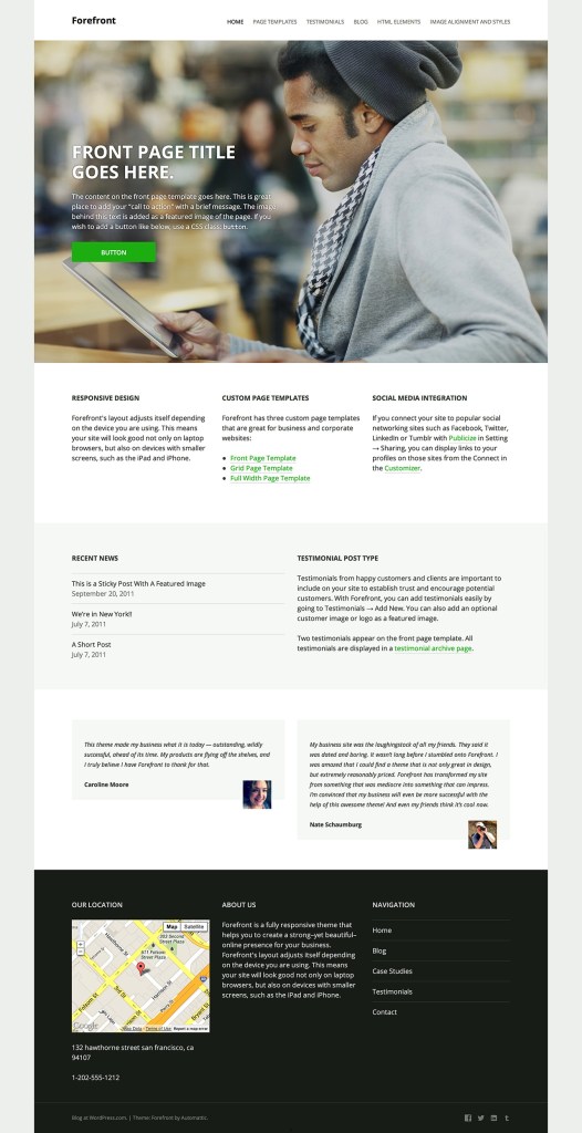 Behind the Design of the Forefront theme – ThemeShaper