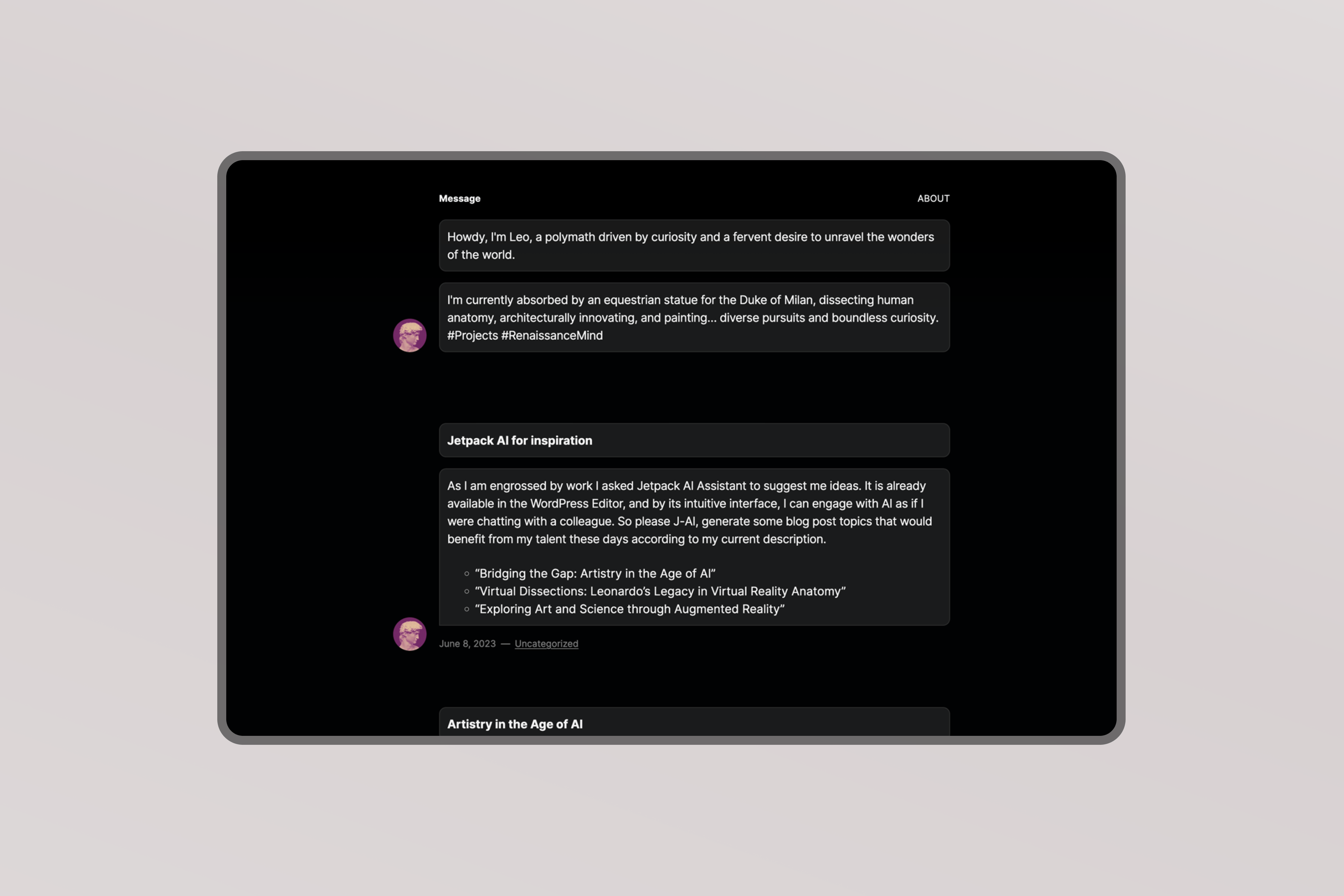 Message – ThemeShaper